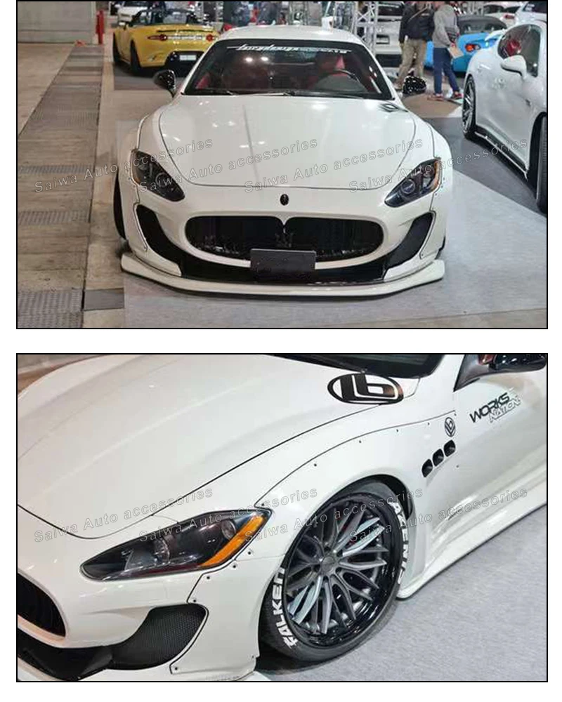 LB Wide Body Kit for Maserati Granturismo GT GTS - Upgrade Front Bumper ...