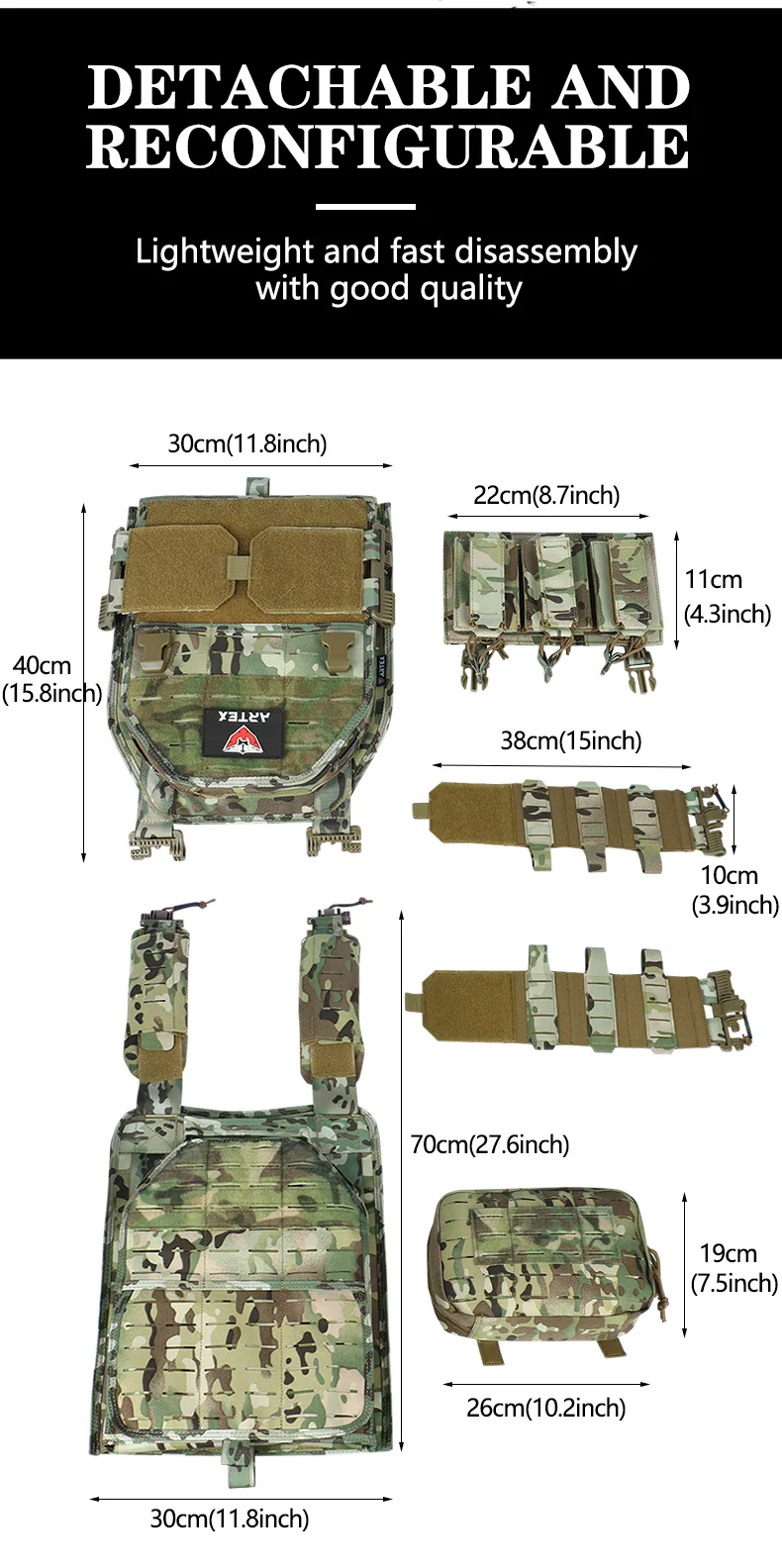 1000d Polyester Plate Carrier - Tactical Vest with Molle