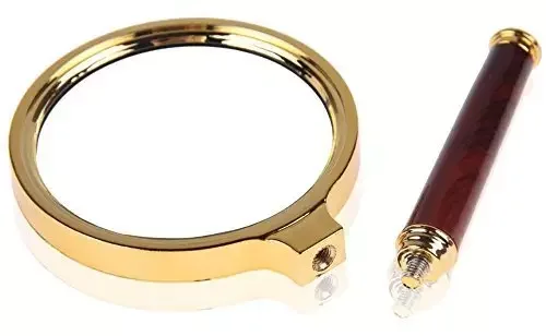 Antique Handheld Magnifier Reading Magnifying Glass Detachable 80mm 3x ...