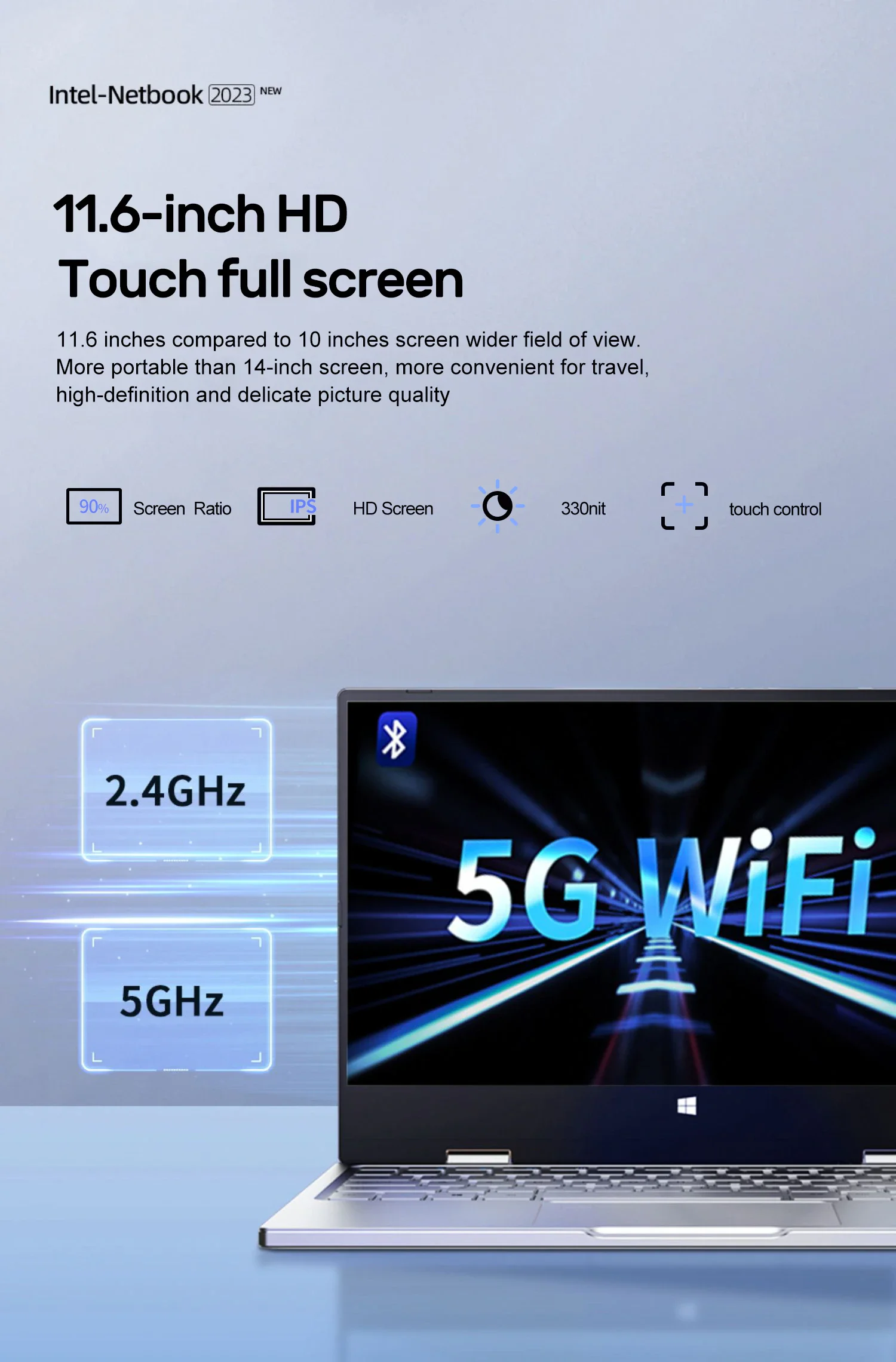 Pentium N6000 Touch Screen Laptop 11.6 Inch 16gb Ram Wins 11 Portable ...