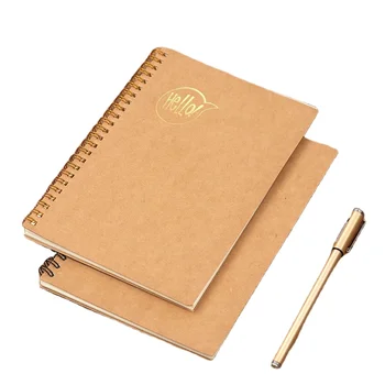Kraft Paper Sticky Notes Coil Notebooks Office Memo School Stationery ...