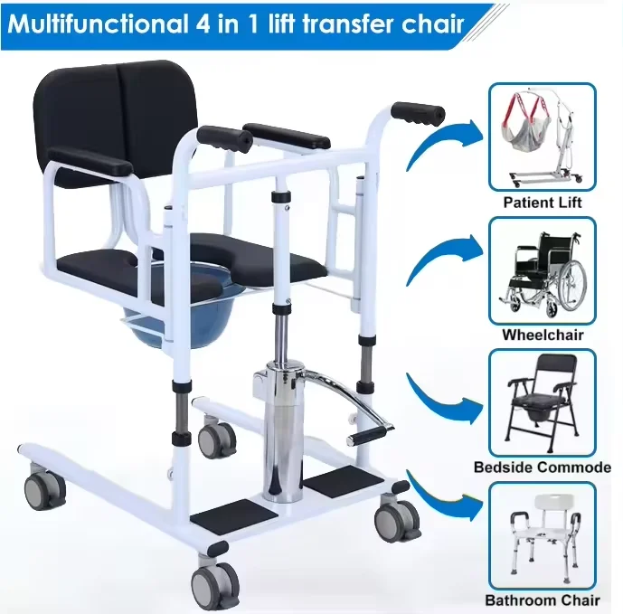 Stainless Steel Hydraulic Patient Lift Transfer Chair for ...