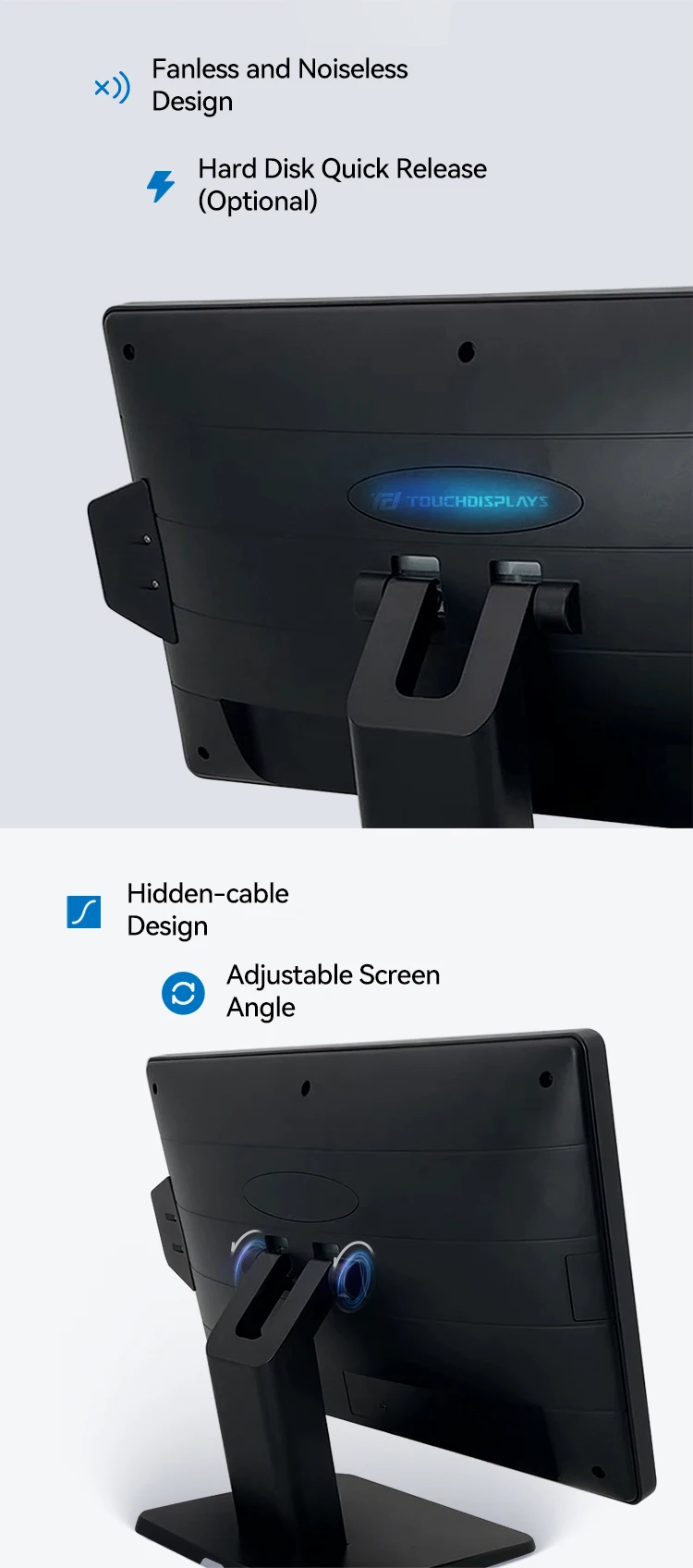 Fast Delivery 18.5 Inch New Pos Terminal Double Touch Screen Retail Pos ...