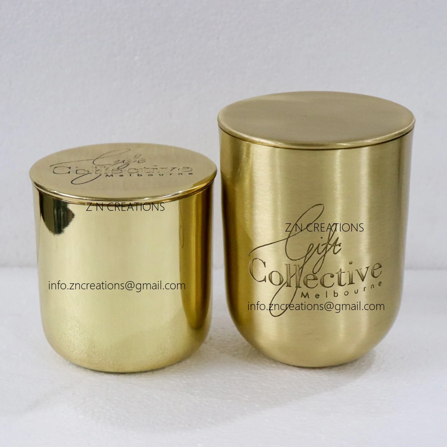 Custom Brass Candle Jar Gold 8oz 10oz 12oz 14oz Candle Making Tin ...