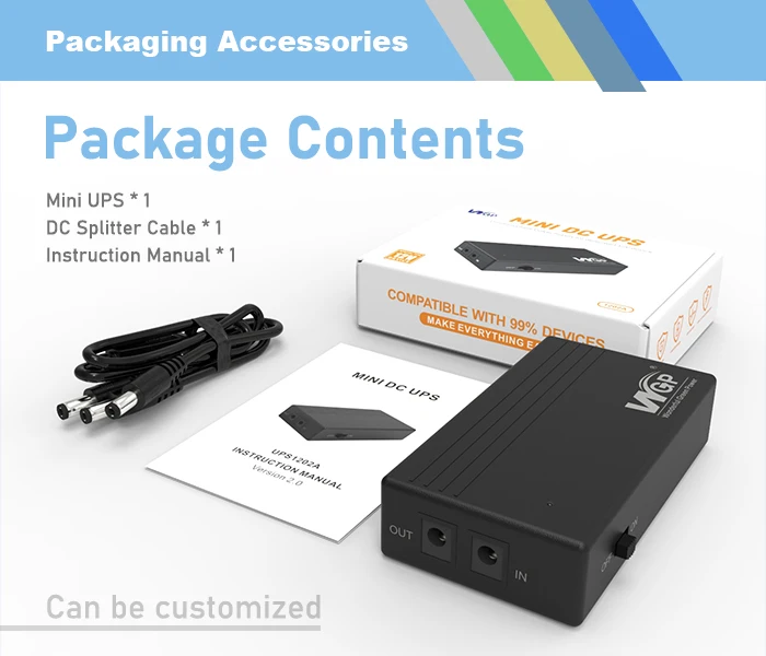 WGP Mini UPS Wifi Router 2A12V - Reliable Backup Power