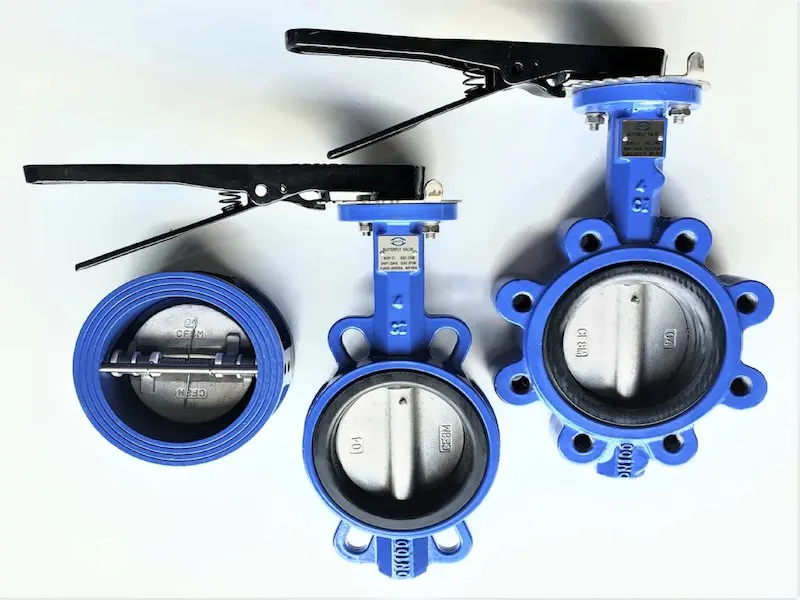 Handle Manual Wafer Butterfly Valves Motorized Electric Water Butterfly ...