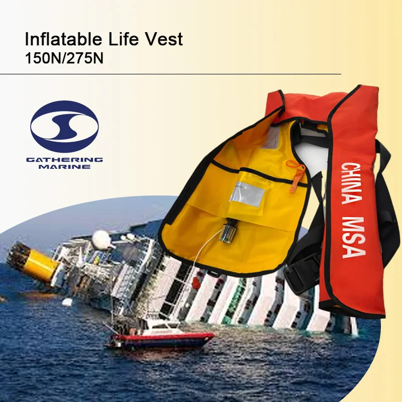 China Customized New Design 150N/275N Inflatable Life Jacket Life ...