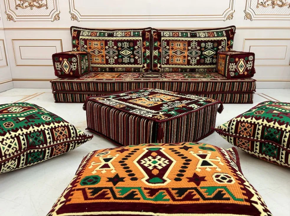 Arabic Floor Sofa Living Room Full Sets - 190cm / 6feet / 75 Inch - 1 ...