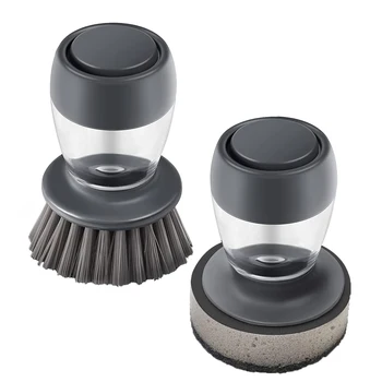 Automatic Iquid Dispenser Cleaner Palm Brush Handle Sponge Removable ...