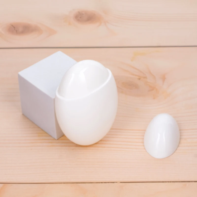 50ml Empty White Egg-shaped Plastic Sunscreen Cream Packaging Container ...