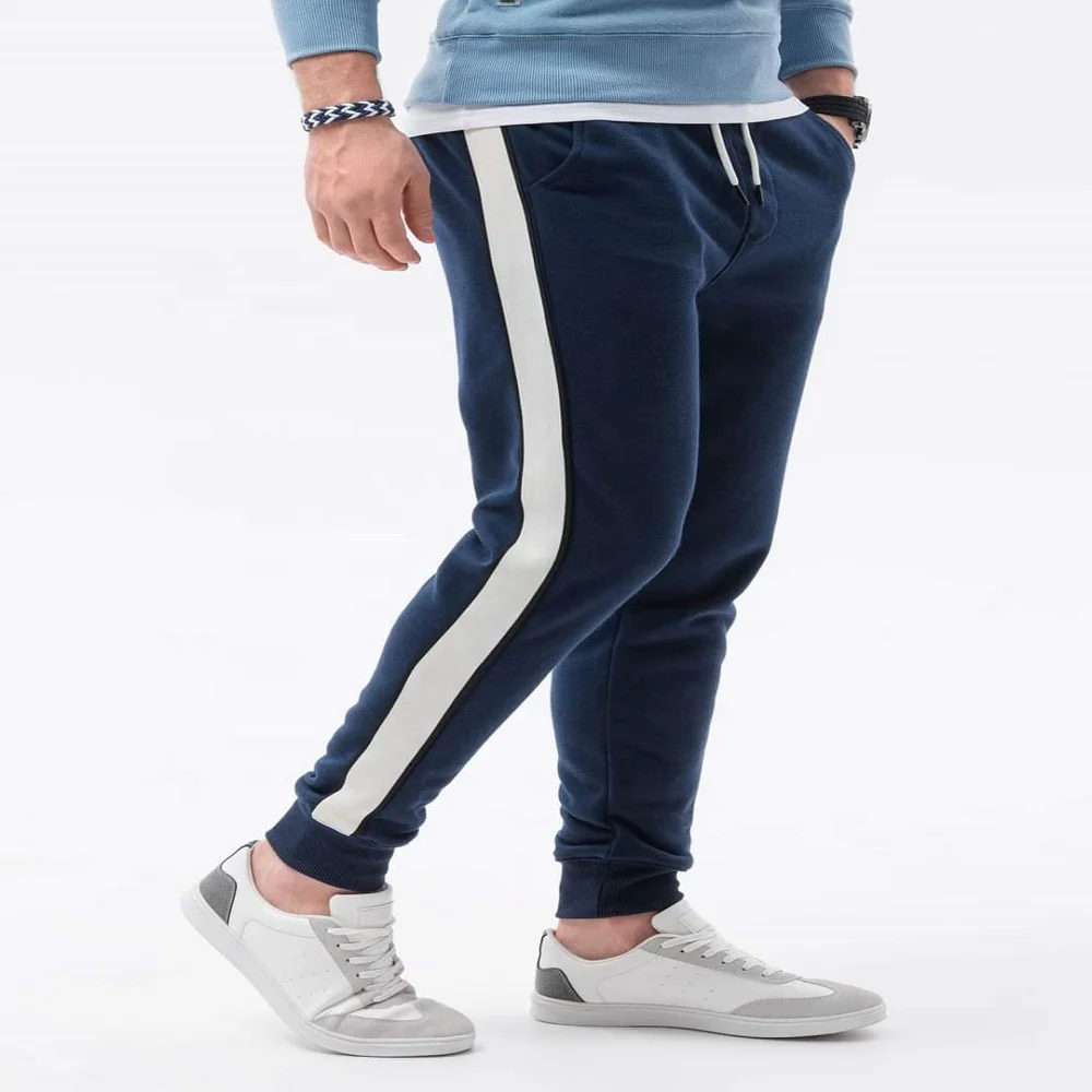 Men's Printed Polyester Fleece Stack Sweatpants - Quick Dry