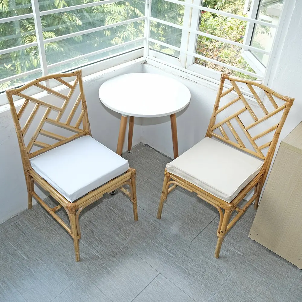 Custom Durable Garden Furniture Dining Chair Outdoor Rattan Wood Solid ...