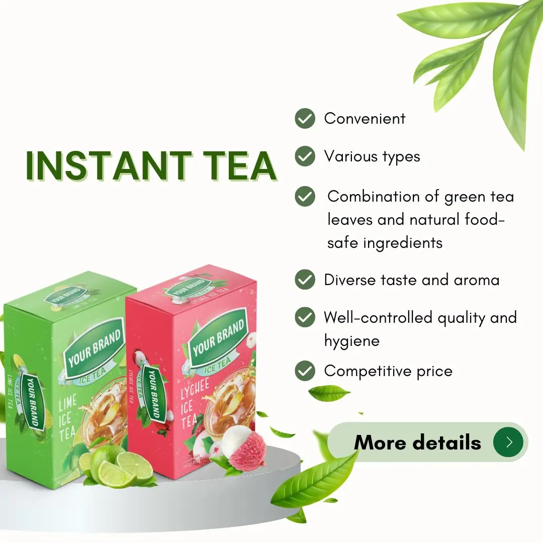 Instant Powder Vietnam 15 Gram X 18 Bags Different Flavor Lychee Tea ...