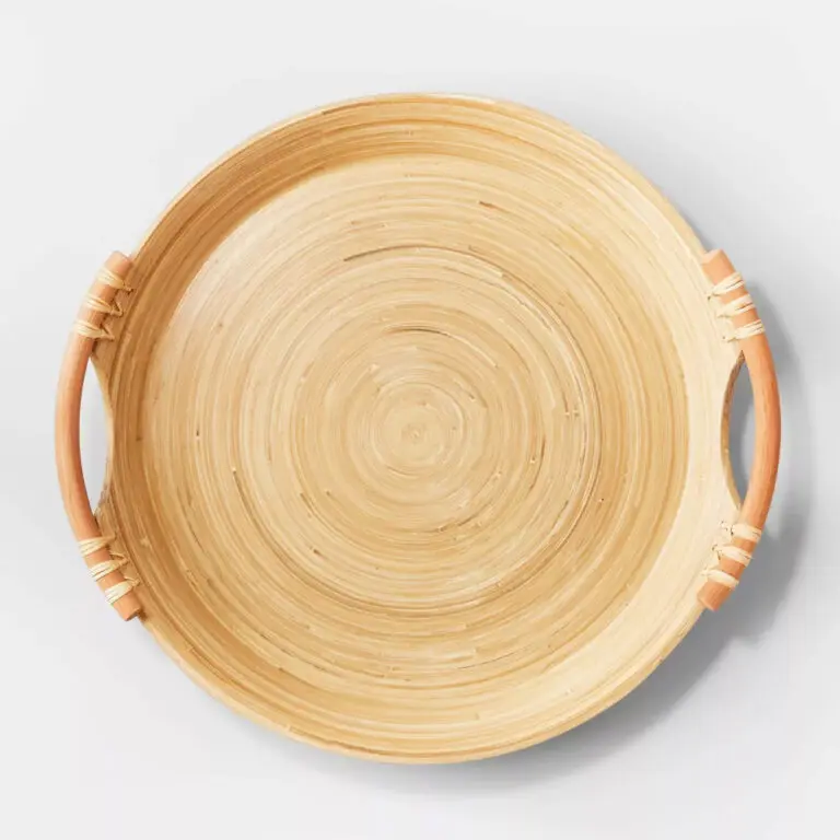 Customized color compostable bamboo coil trays for meal catering spun ...