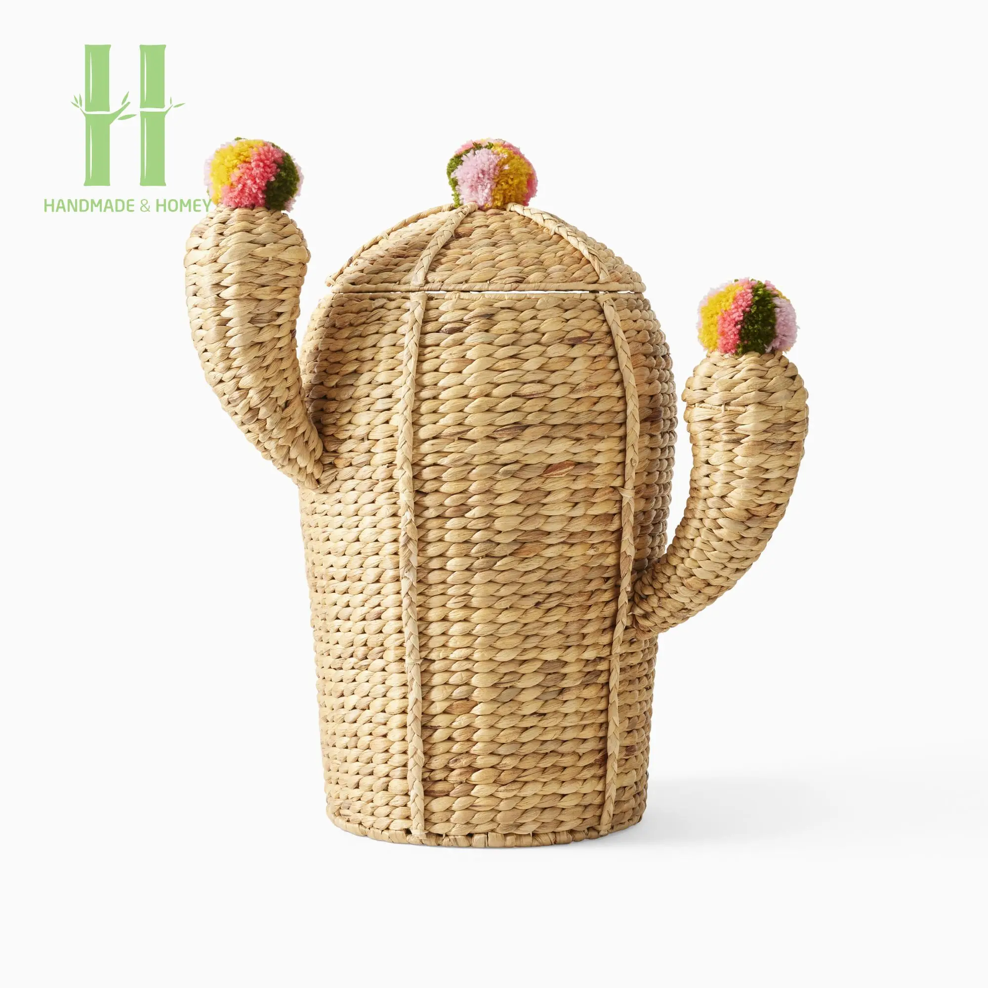 Best Selling Water Hyacinth Cactus Basket Storage Laundry Clothes Oem ...
