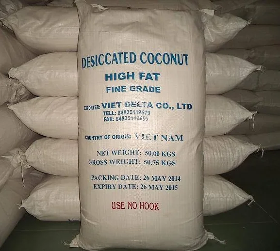 High Quality Desiccated Coconut High Fat/low Fat/ Medium Fat Desiccated ...