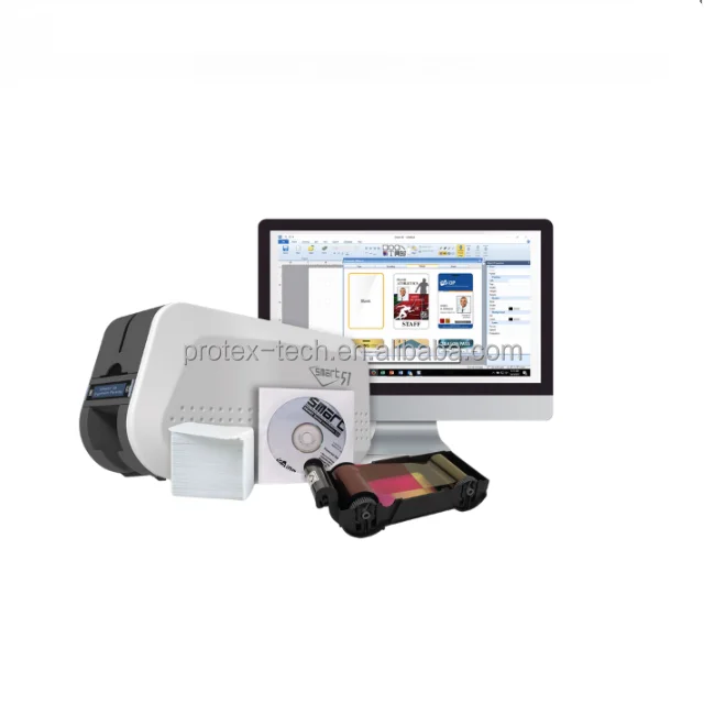 IDP Smart 51 ID Card Printer - Efficient Single or Dual Sided Printing