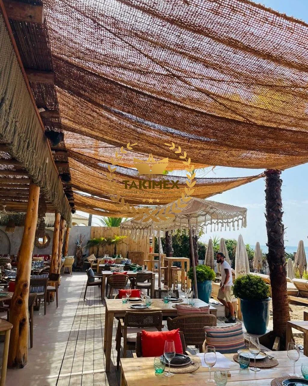 Coconut Fiber Shade Sails - Natural, Durable, and UV Protected