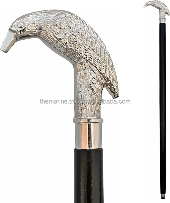 Alibaba.com: Handmade 36 Feet' Sier Brass Raven Crow Head Walking Stick ...
