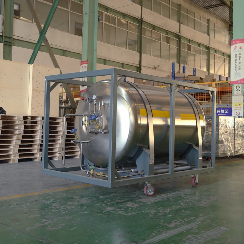 High Pressure 1000l Horizontal Cryogenic Cylinder Dewar Nitrogen Tank ...