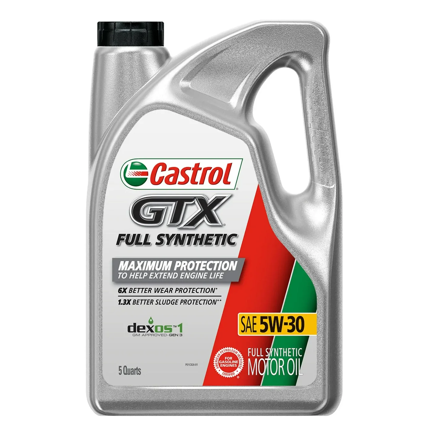 Castrol Gtx Full Synthetic 5w-30 Motor Oil,5 Quarts - Buy Castrol Gtx ...