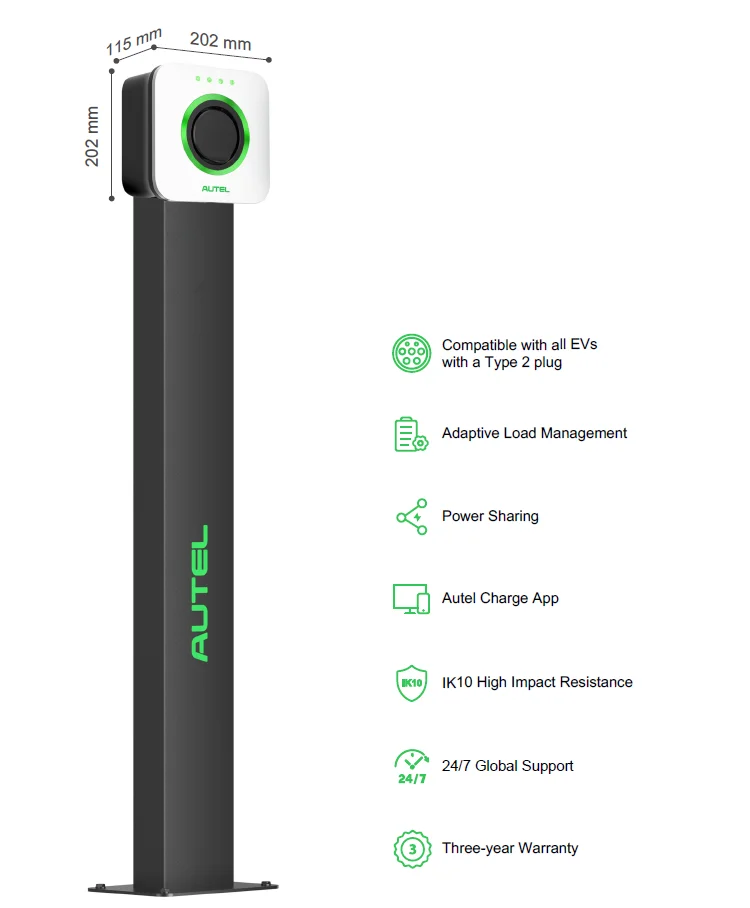 AUTEL AC MINI Ev Maxicharger 7kw 32a Waterproof Wallbox Case