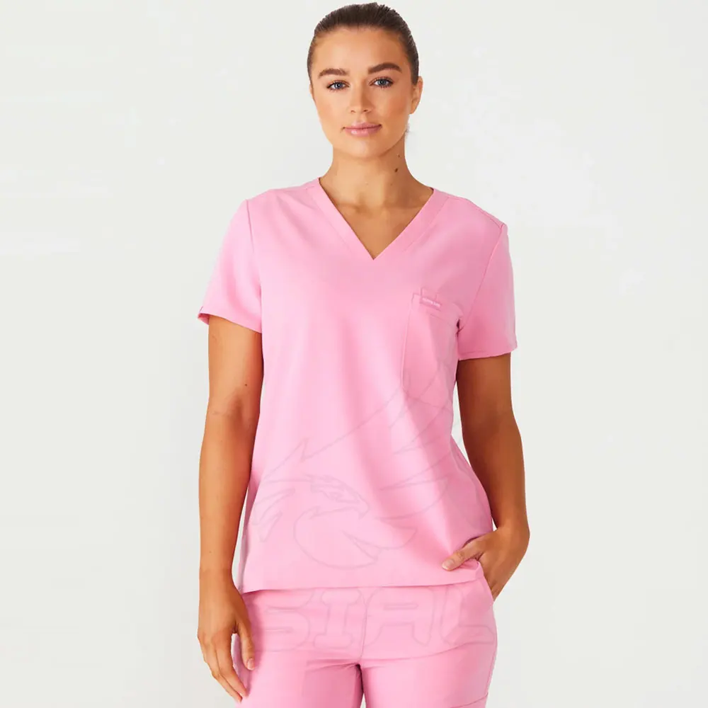 2023 Top Quality Nurses Medical Uniforms Breathable Half Sleeve Nursing ...