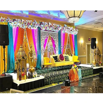 Best Muslim Wedding Nikah Stage Decoration Colorful Muslim Walima Stage ...