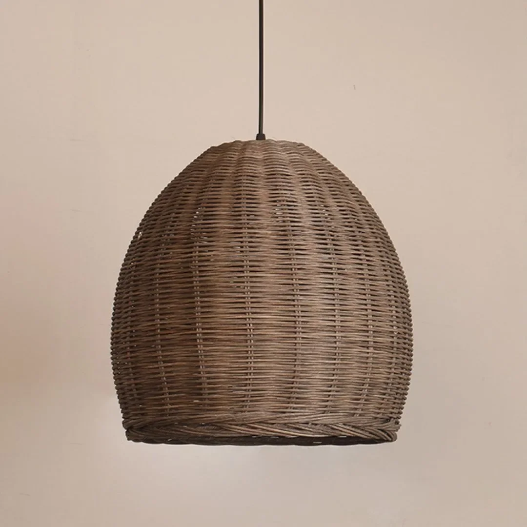 Vintage Vietnam Rattan Bamboo Lampshade Frame Hanging Chandelier ...
