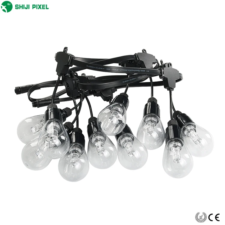 Outdoor Led String Lights Waterproof Ip67 S14 Festoon String Light Rgb ...