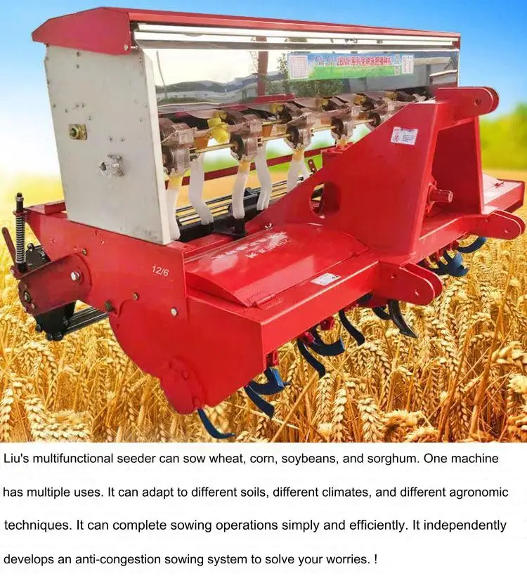 Micro Tillage Supporting Fertilizer Seeder Tractor Wheat Single Sowing ...