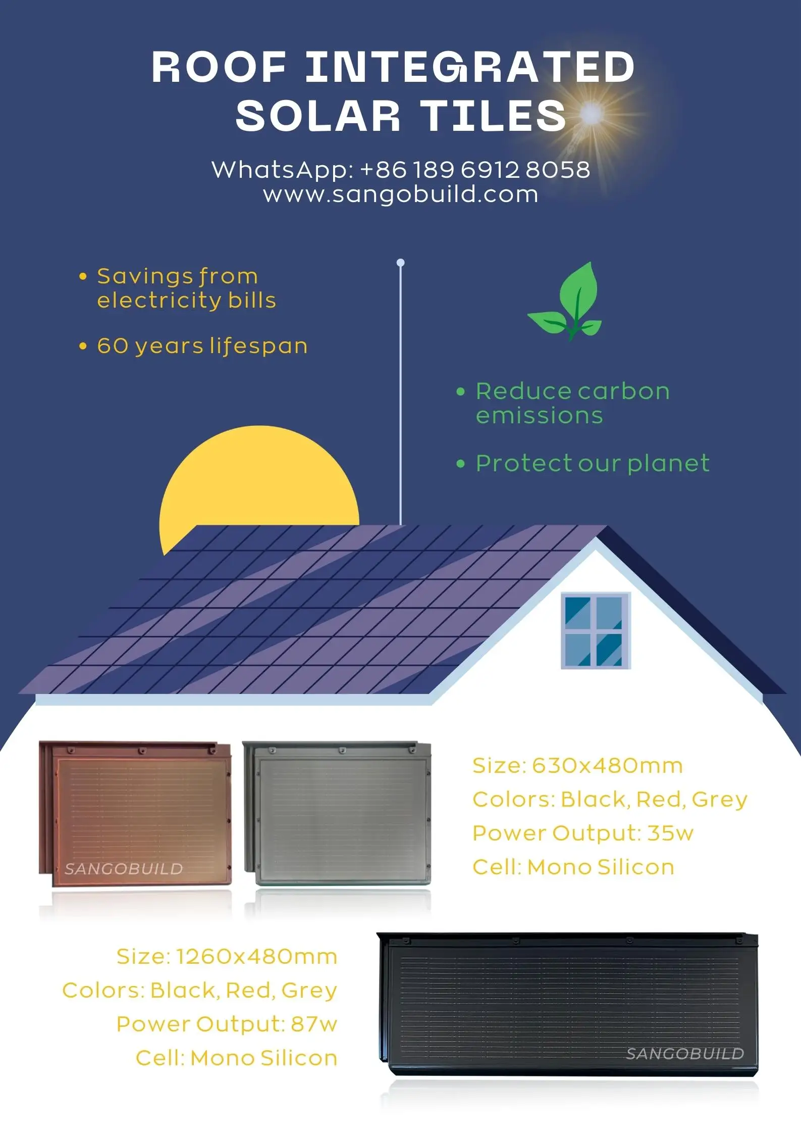 BIPV Roofing System - Innovative Solar Shingle Tiles