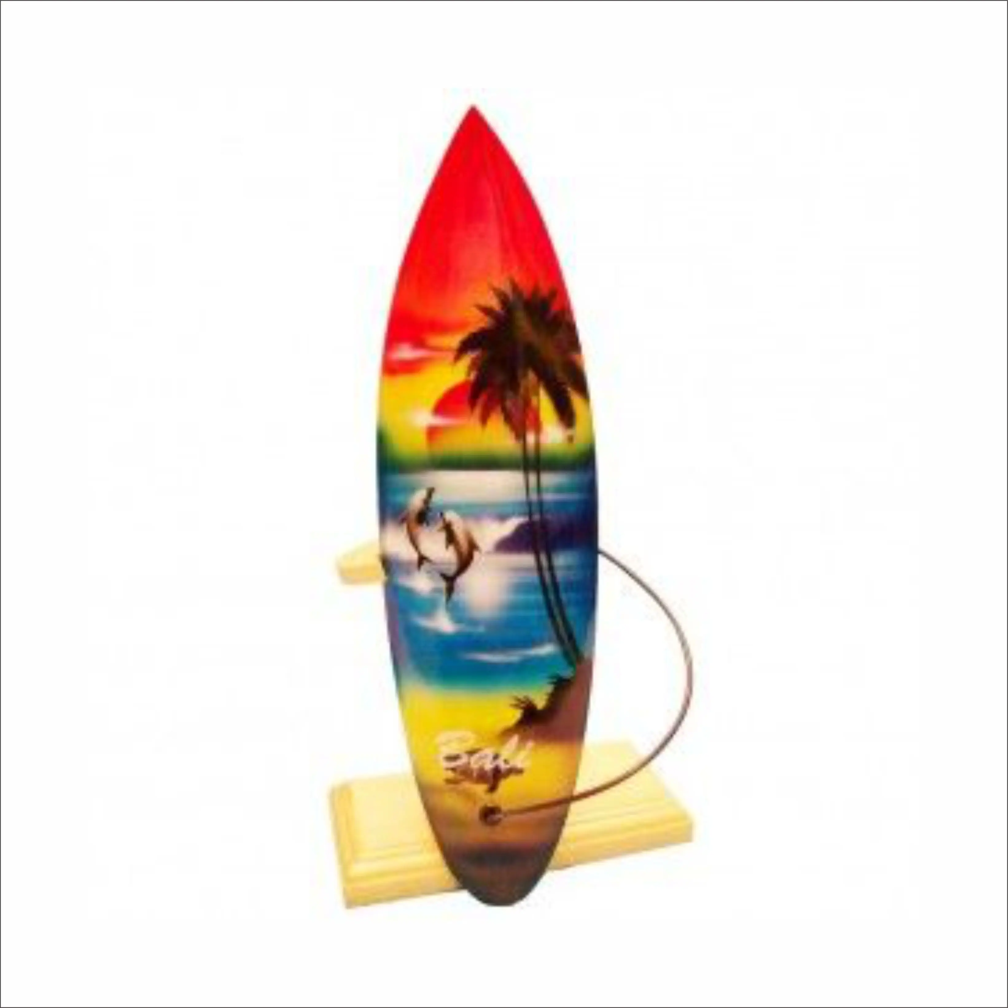 Wooden Surfboard Miniature - Durable Decoration Gift