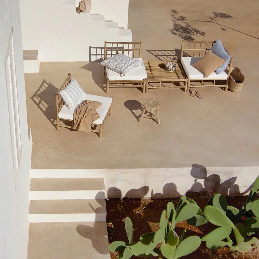 Vietnamese Bamboo Dining Table Chairs & Office Sofa Set for Restaurant ...