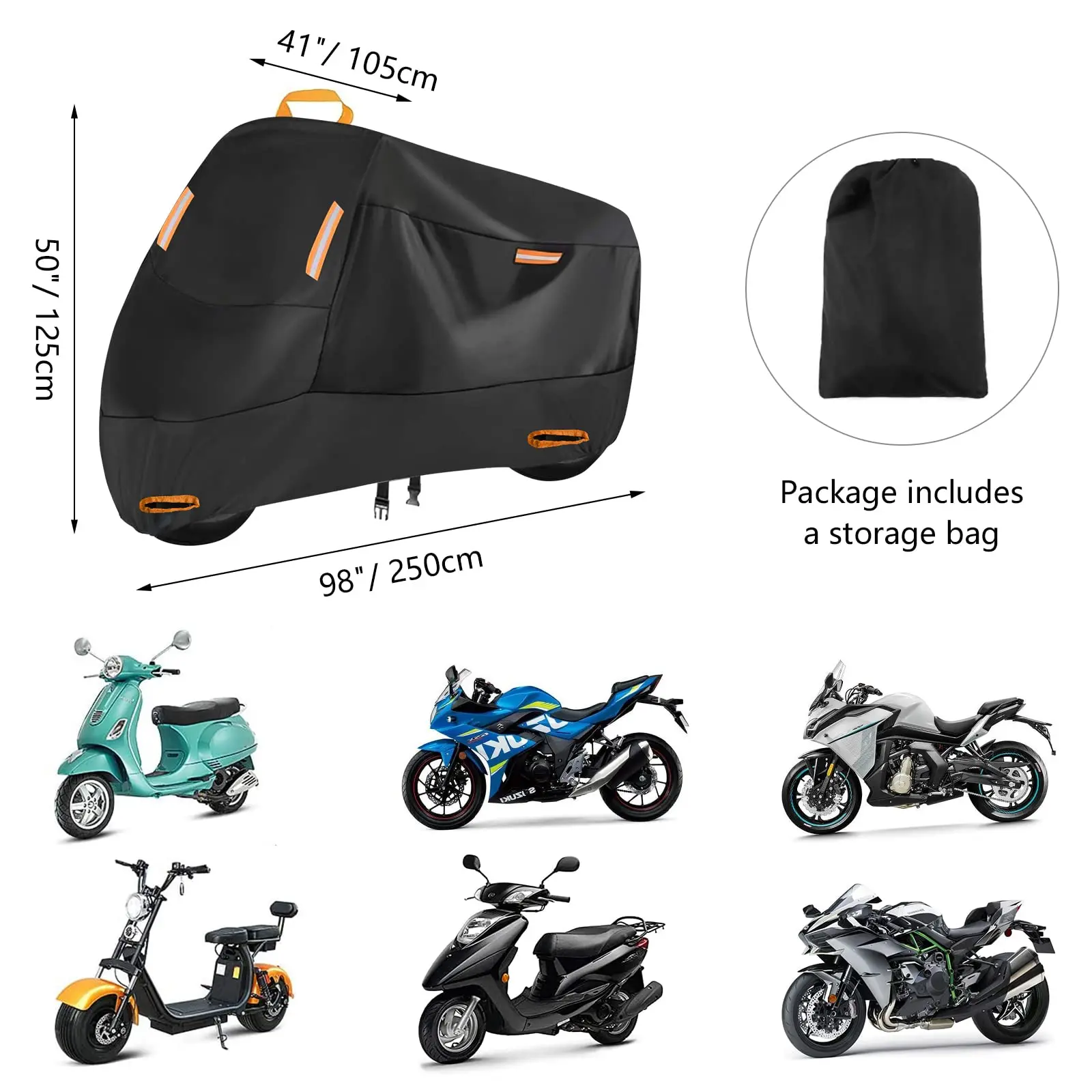 High Quality Waterproof Motorcycle Cover Can Lock Outdoor Motorbike ...