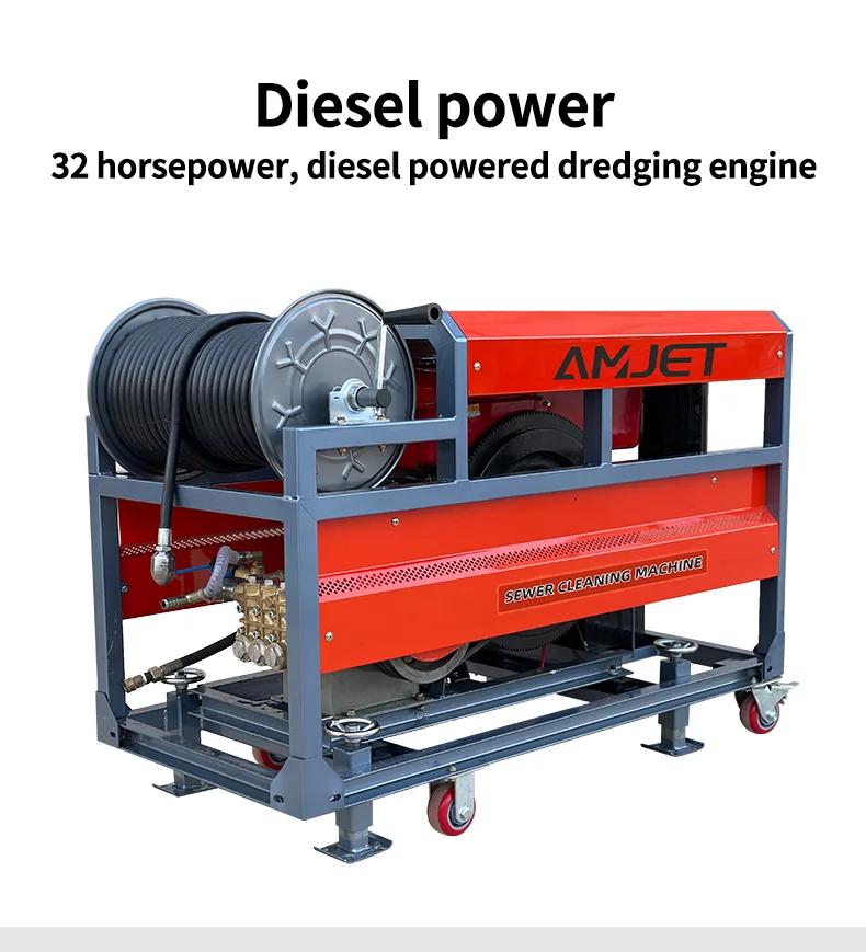 32hp-200bar Diesel Engine Industrial Wastewater High-pressure Drainage ...