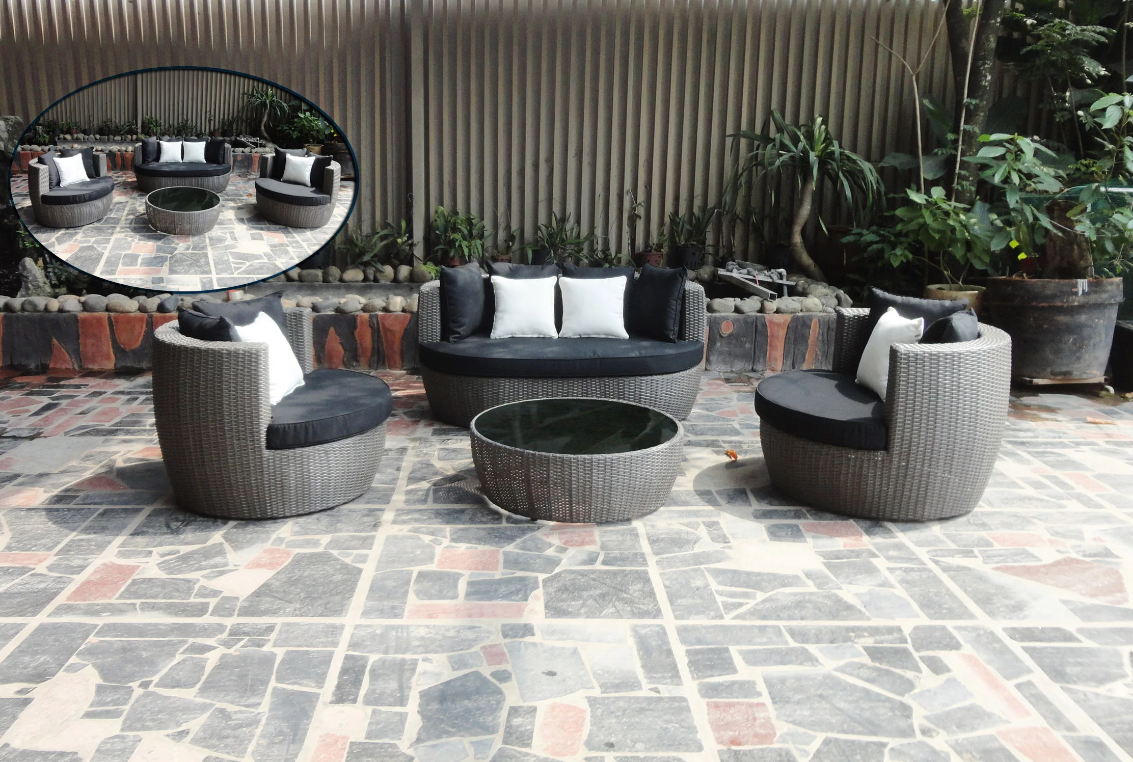 Cheap Rattan Outdoor Plastic Sofa Set 4 Seats Or 5 Seats Waterproof ...