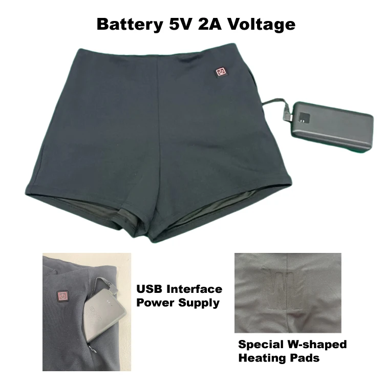 Custom Men Women 5V USB Electric Heated Shorts Warm Pants