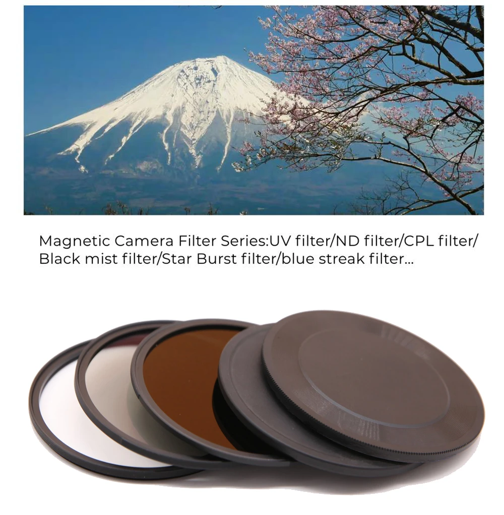 Camera Filter Lens Custom Magnetic UV Slim Neutral Density Polarizer ND ...