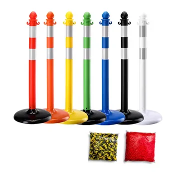 4set/kit 6mm32ft Chain Plastic Stanchion Reflective Post-aw With 6mm X ...