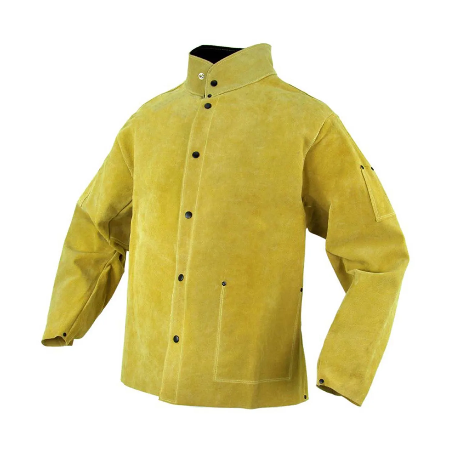 Leather Industrial Welding Jacket Heavy Duty Spark Resistant Heat Fire ...