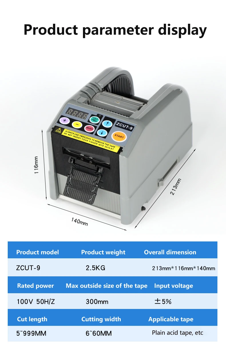 Zcut-9 Heavy Duty Colored Electrical Automatic Adhesive Tape Dispenser| Alibaba.com