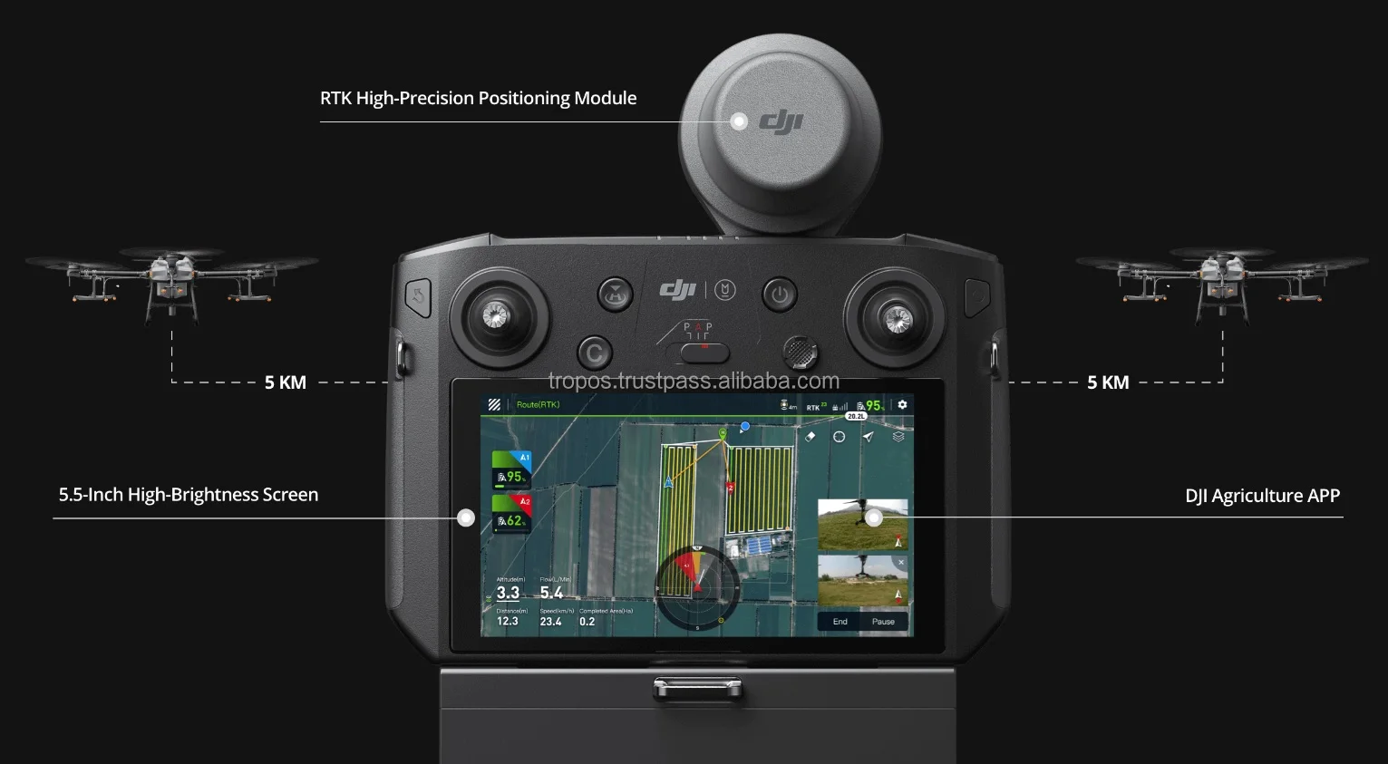 Dji Agras T20 Combo Agriculture Agricultural Payload Sprayer Drone 20l ...