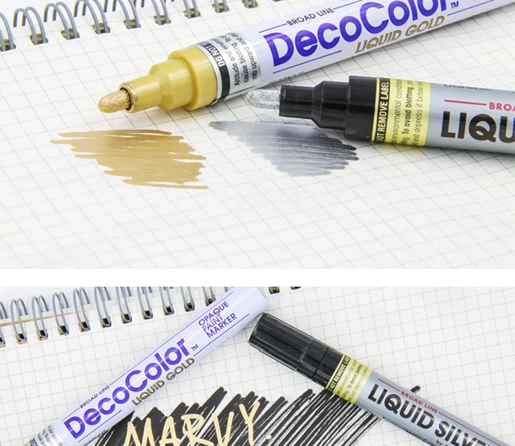 Marvy Uchida Opaque Color Paint Marker Pens - High Coverage