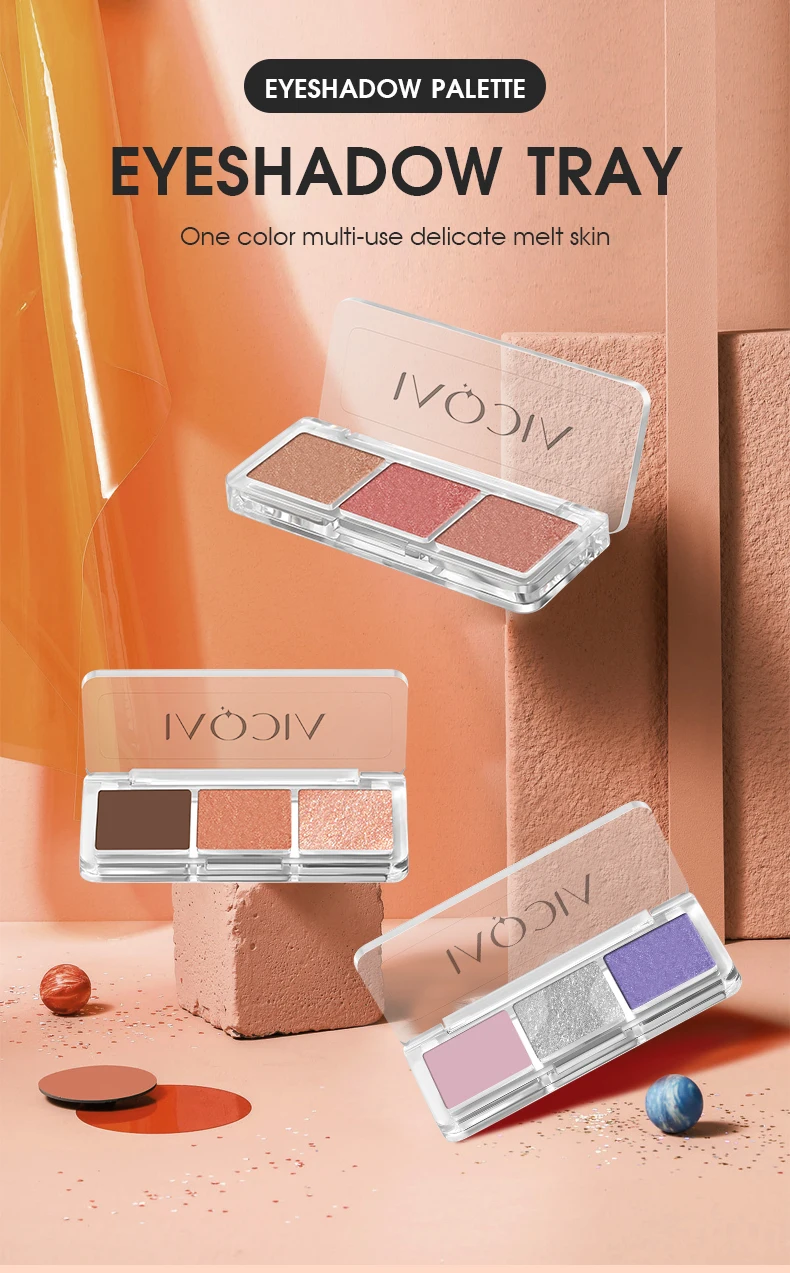 Vicovi 3-color Eyeshadow Palette Customize Your Own Brand Multi-color ...