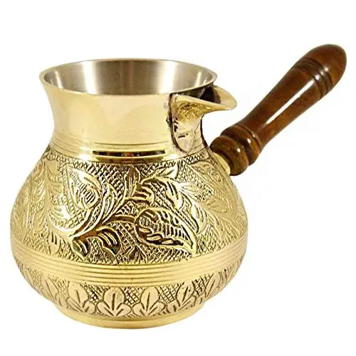 Floral Engraving Turkish Coffee Pot Set Of 2 High Quality Metal Coffee ...