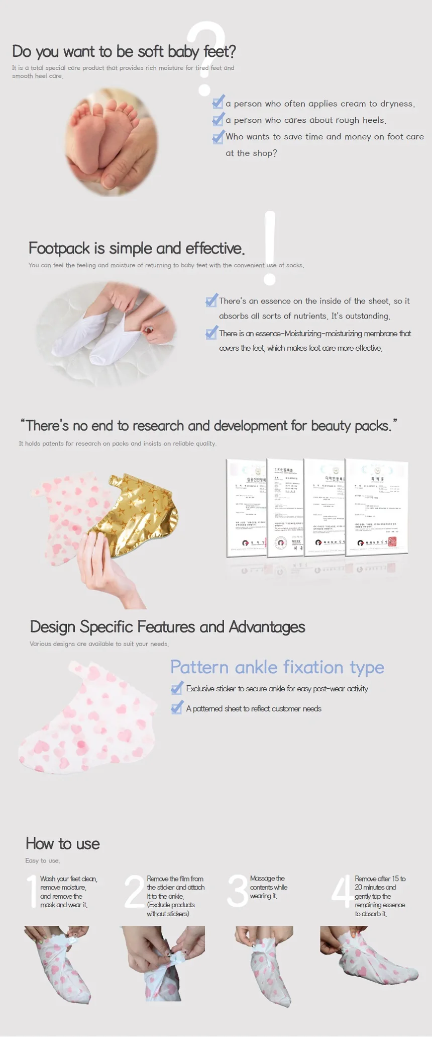 Wholesale Korean Callus Removal Foot Exfoliating Mask Socks ...