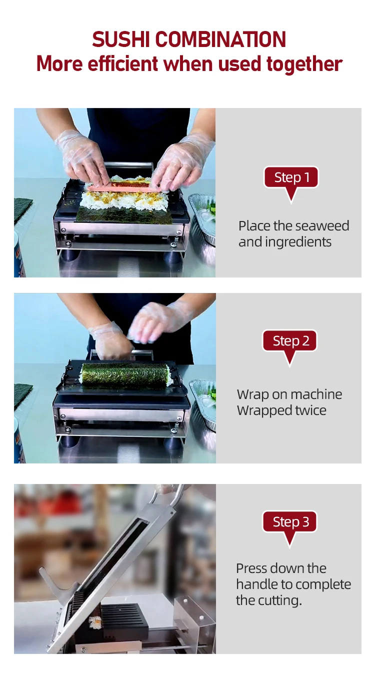 Stainless Steel Multifunction Manual Onigiri Sushi Making Cutting Roll ...