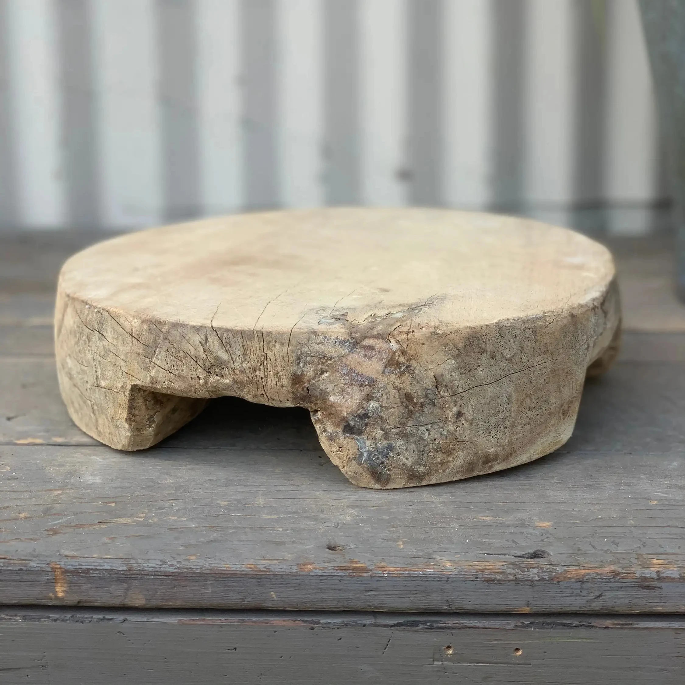 Wooden Vintage Chakla with Bleach Finishing for Decoration Home ...