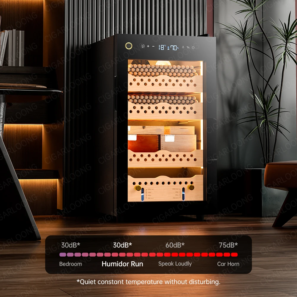 CIGARLOONG Cigar Humidor - Premium Refrigerated Showcase